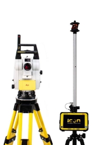 Leica Used iCR70 5" Robotic Total Station w/ CC80 & iCON