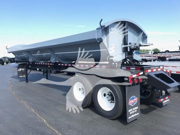 Jet BATTLESHIP GRAY, 40' AIR RIDE SIDE DUMP, ELECTRIC