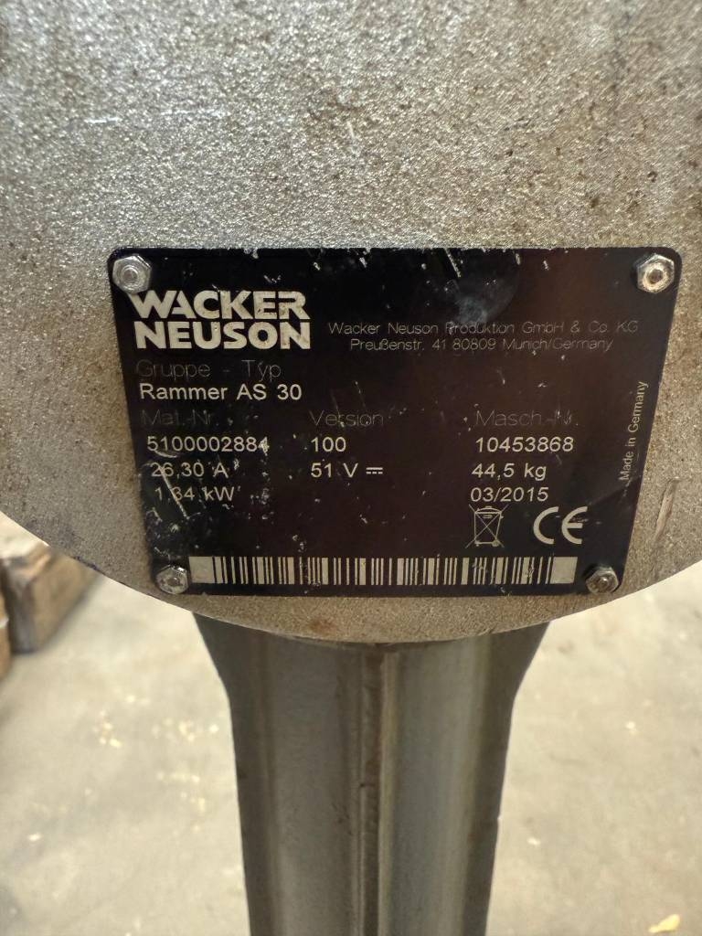 Wacker Neuson AS30e - Vibratory Rammers - Products - Wacker Neuson