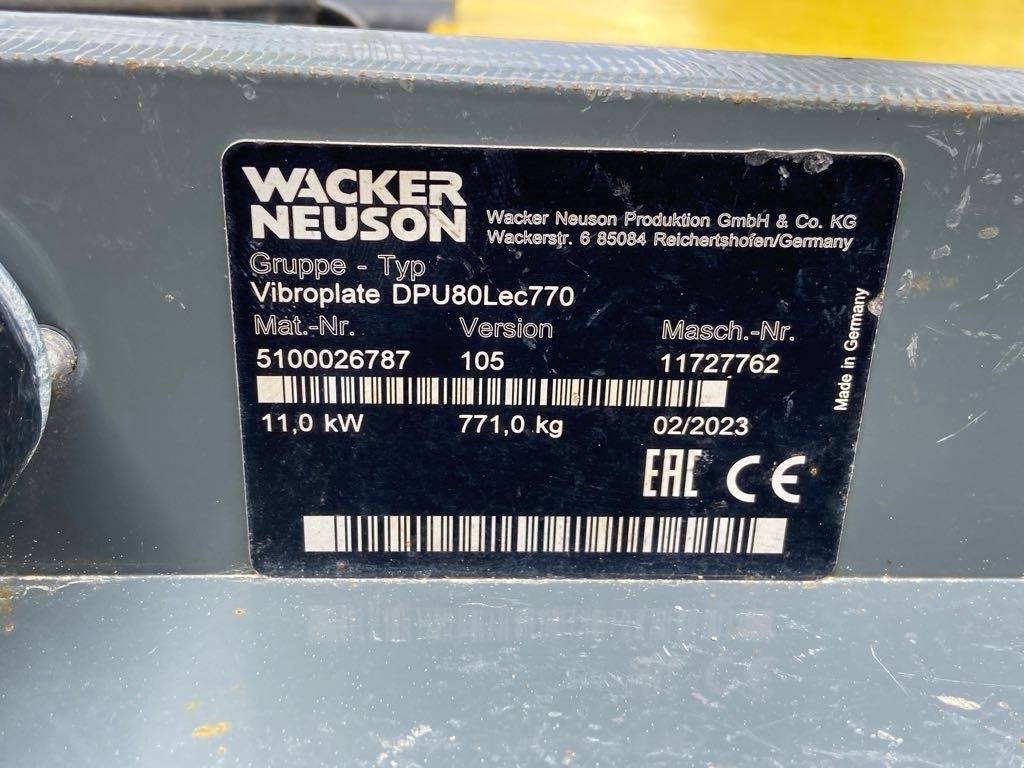 Wacker Neuson DPU80Lec770 - Vibratory Plates - Products - Wacker Neuson