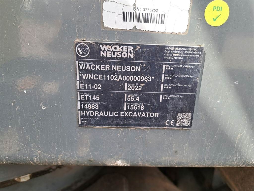 Wacker Neuson ET145 - Tracked / Mini excavators - Products - Wacker Neuson