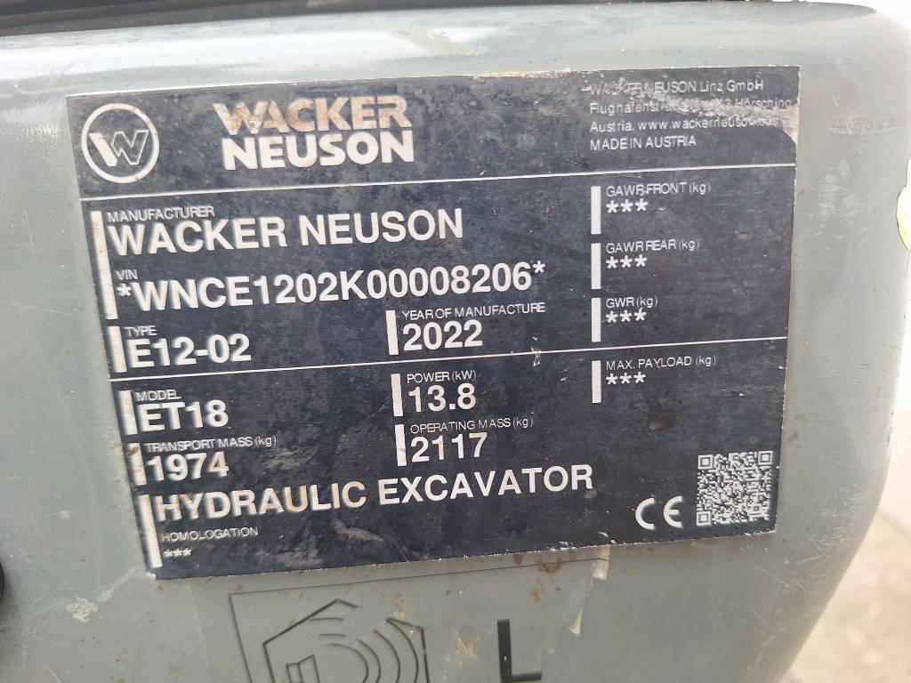 Wacker Neuson ET 18 - Pásová rýpadla - Produkty - Wacker Neuson