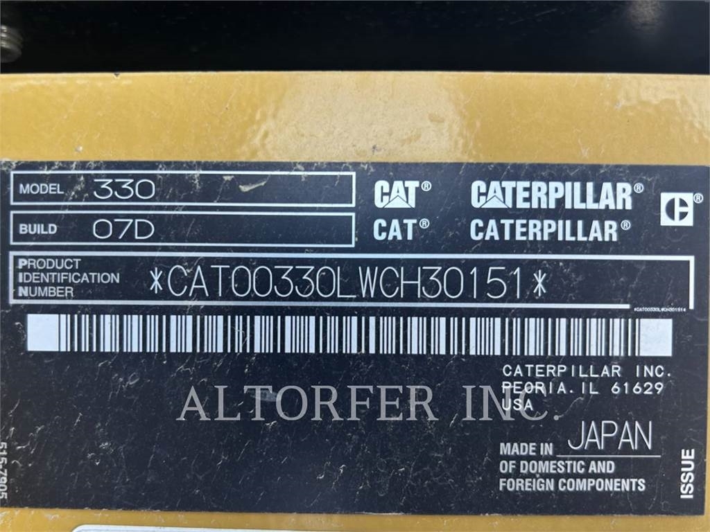 2022 CAT 330-07 For Sale - 286,000 USD | Cat Used