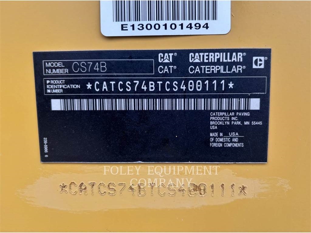 2016 CAT CS74B For Sale - 79,200 USD | Cat Used