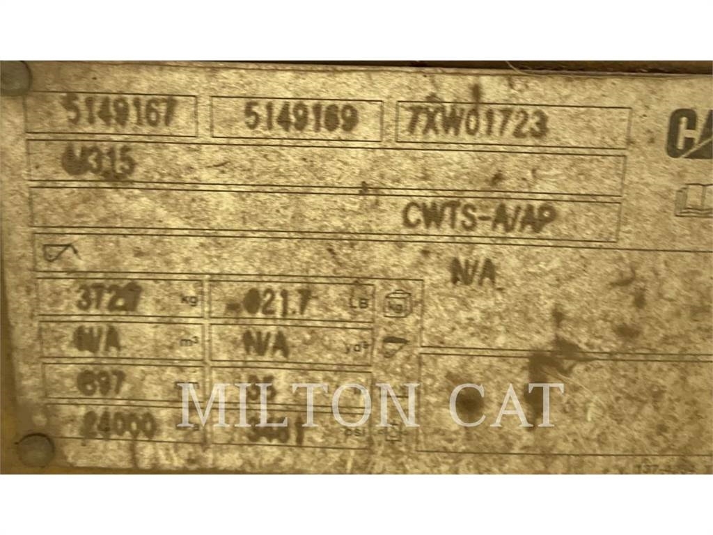 CAT M314F/M316F/M318F TILTING PIN LOCK COUPLER - Schnellwechsler - Bau ...