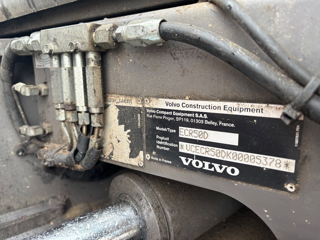 Volvo ECR 50 D / Engcon, Kauha, Rasvari - Mini Excavators