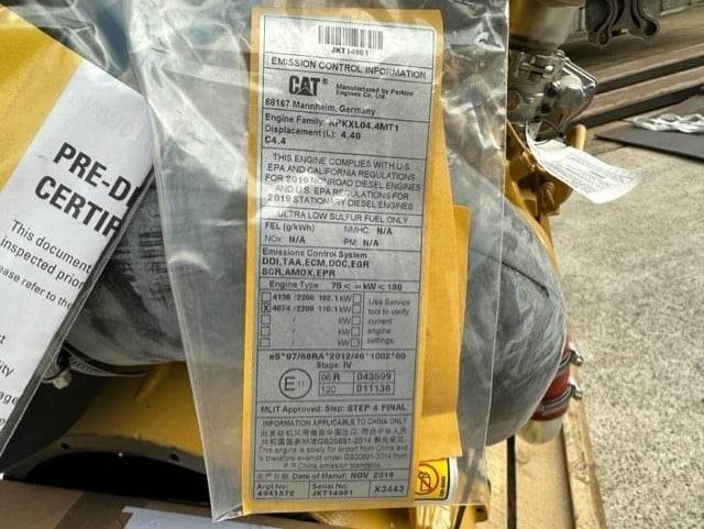 [Other] 2019 New Surplus Caterpillar C4.4 148HP Tier 4F Di