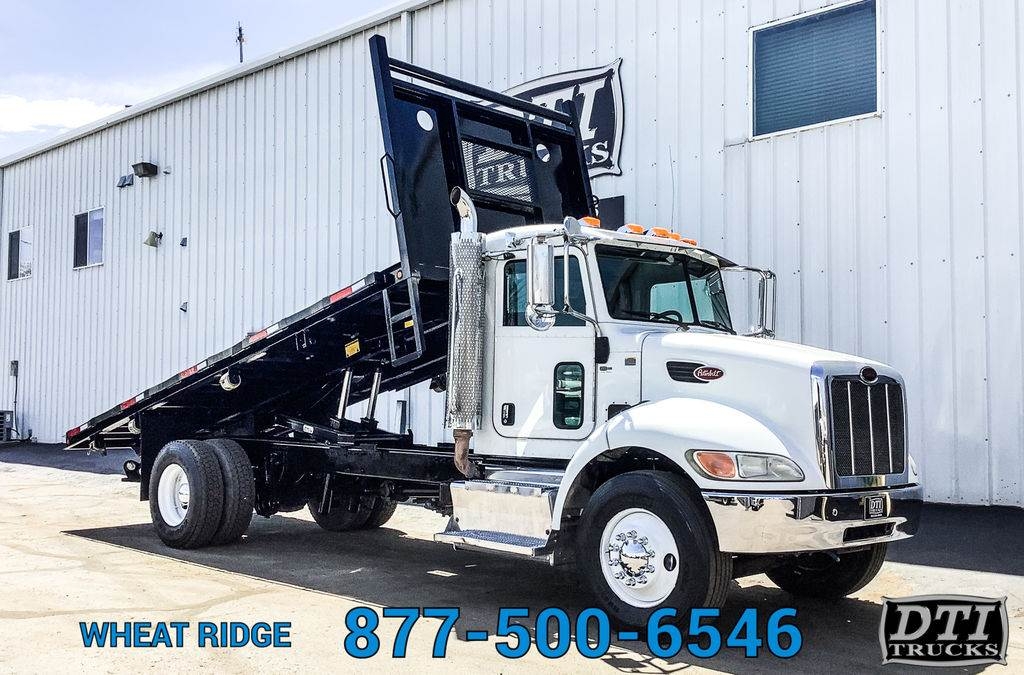 Peterbilt 337, 20' Flatbed Dump Truck, Auto Trans, Diesel, S
