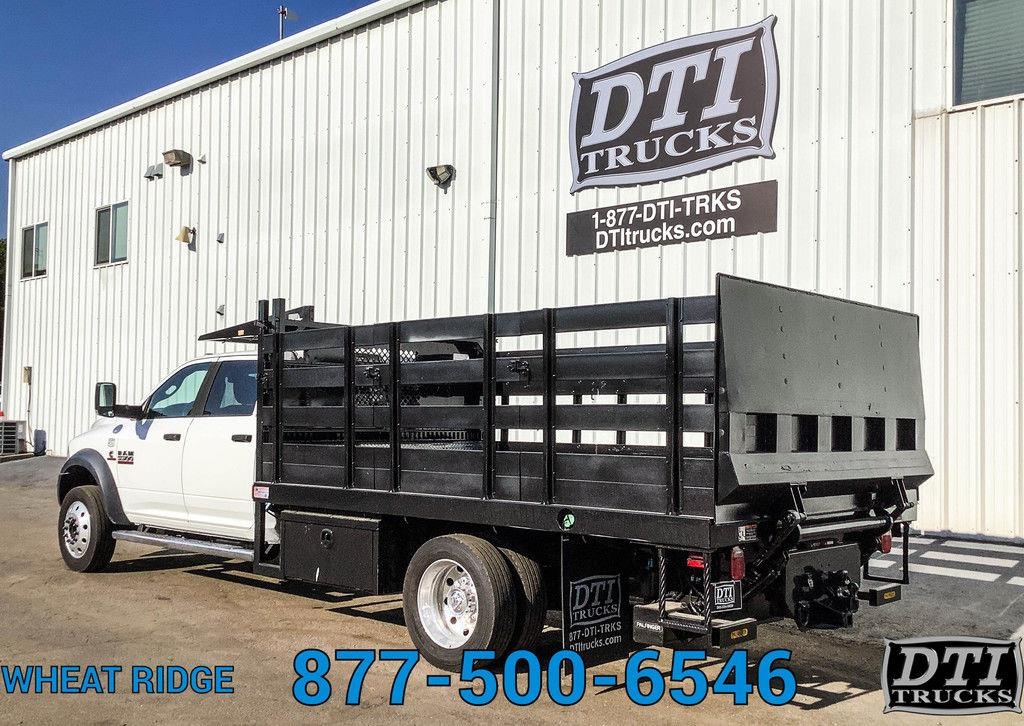 RAM 5500 Crew Cab 12' Flatbed with Stake Sides & Lift