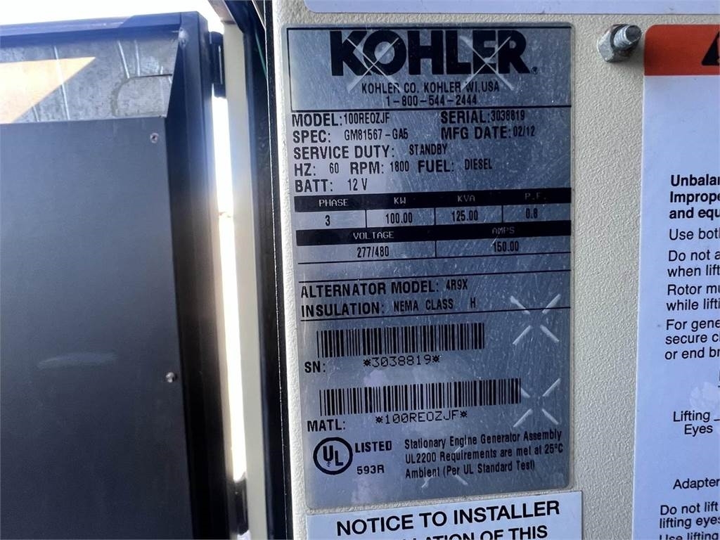 Kohler 100REOZJF