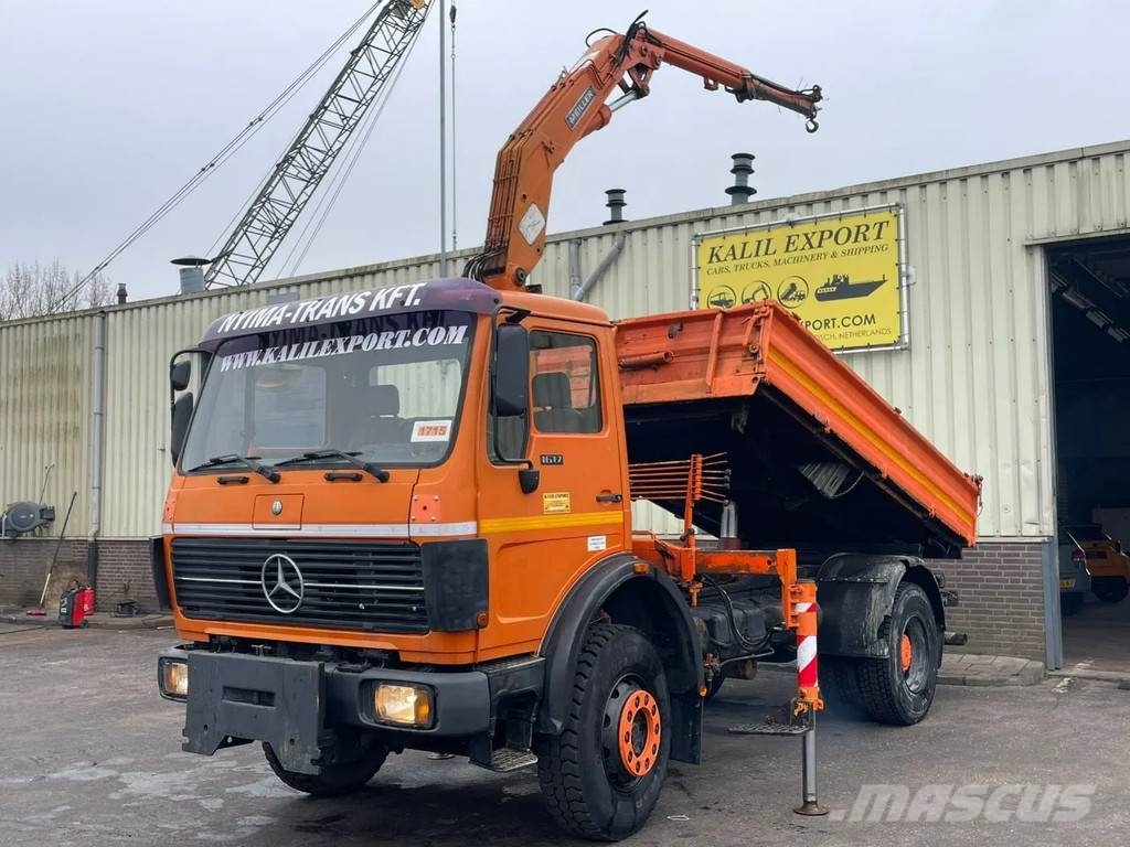 Mercedes-Benz 1617 Kipper Meiller Crane Big Axle Top Condition, 1986 ...