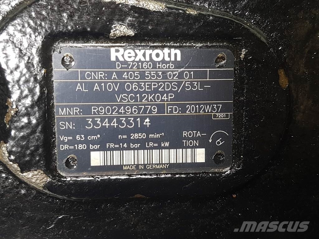 Rexroth ALA10VO63EP2DS/53L - Load sensing pump, GOOR, Pays-Bas - d ...