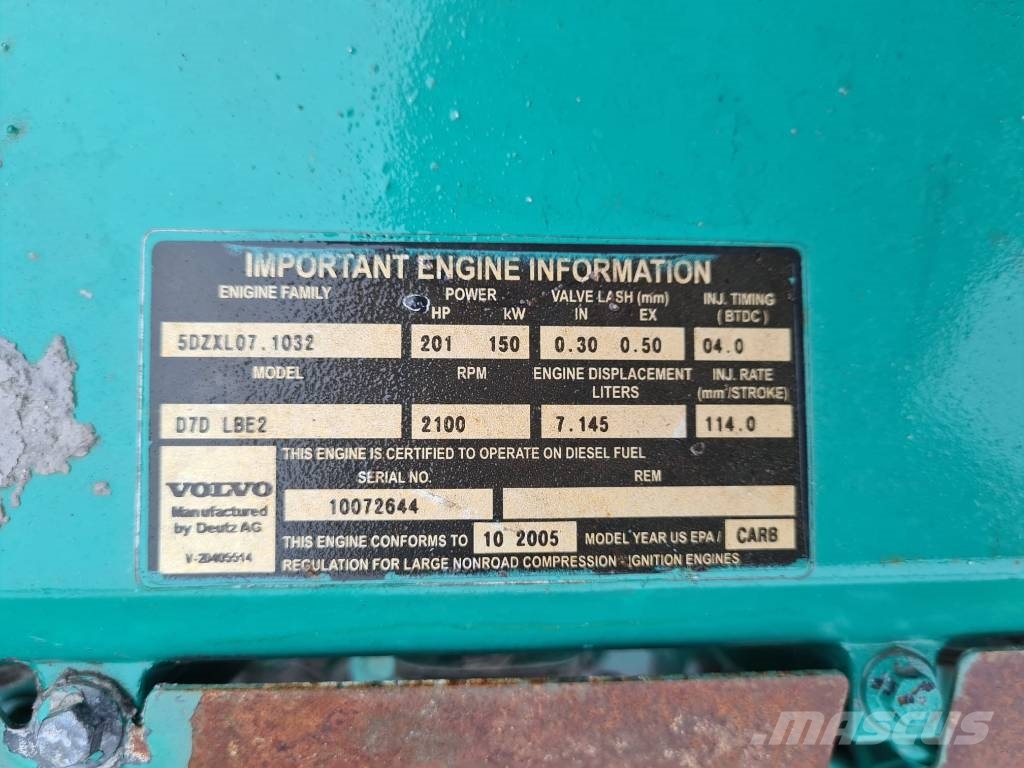 Volvo D7D LBE2 Engine for Volvo L120E, L110E Wheel loade, 2010, Romania ...