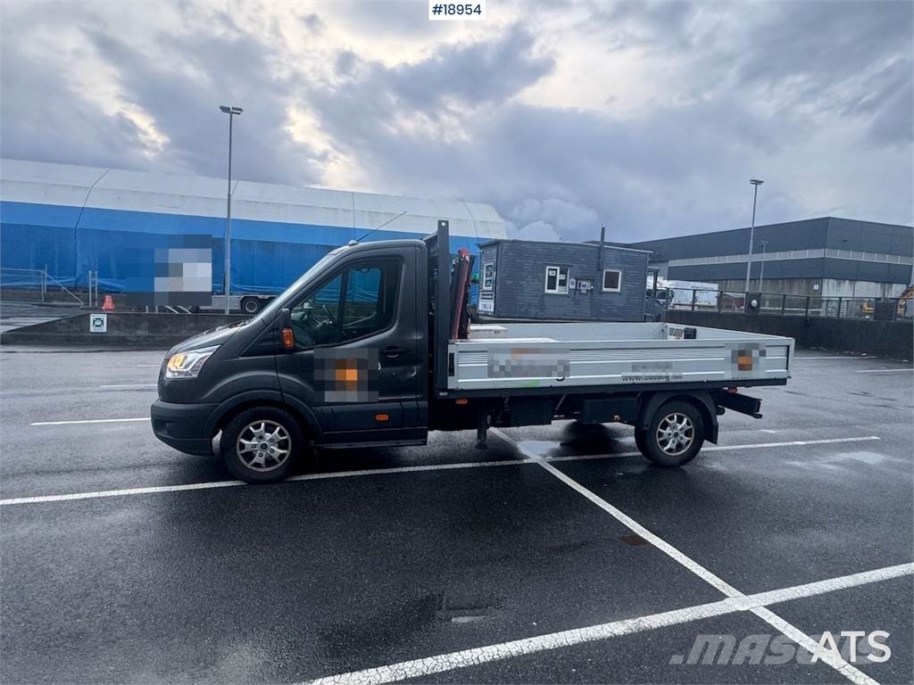 Ford Transit flatbed truck 4x2 w/ 2017 PC1500 Palfinger, 2018 ...