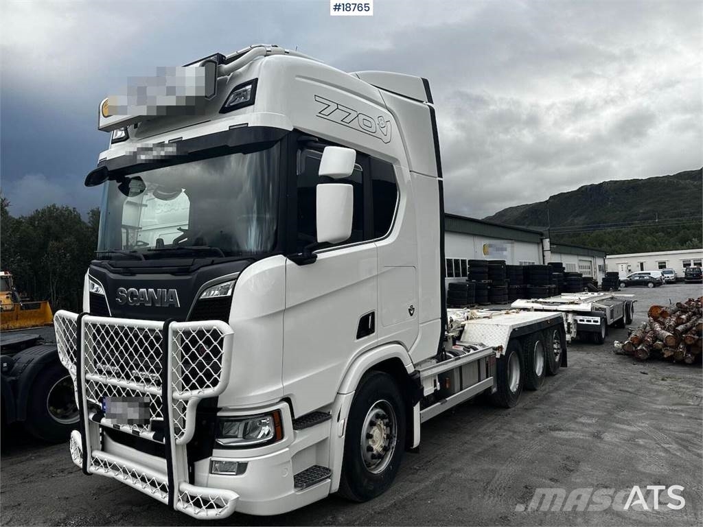 Scania R770 hook truck 8x4 w/ Spartveit trailer, 2022, Nordland ...