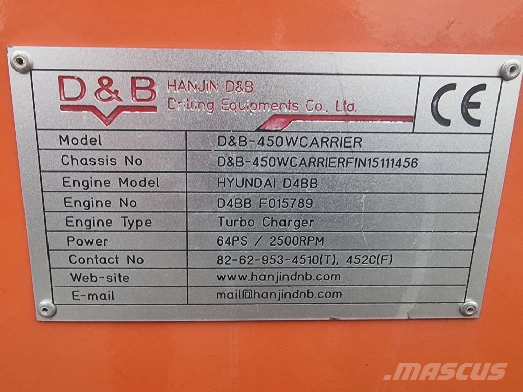 Hanjin D&B-450W CARRIER, 2016, Finland - Used waterwell drill rigs ...