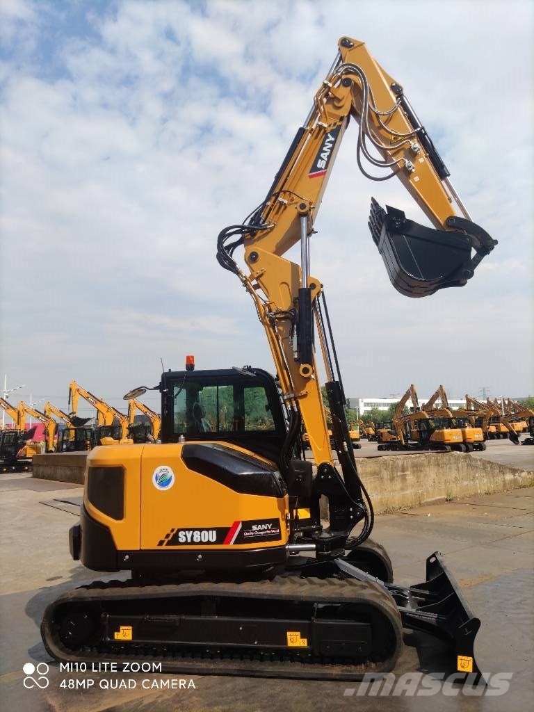 Sany SY 80 U 8.8to AC, Auto-idling, 2x Propo, Stage V, 2023, Zorbau, Alemania - excavadoras 7t ...