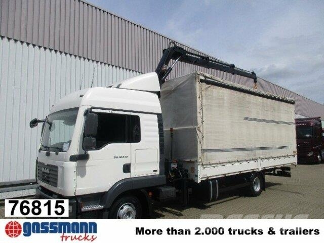 Man TGL 12.240BL 4x2, mit Kran Hiab 088 mit Funk, 2007, Tyskland ...