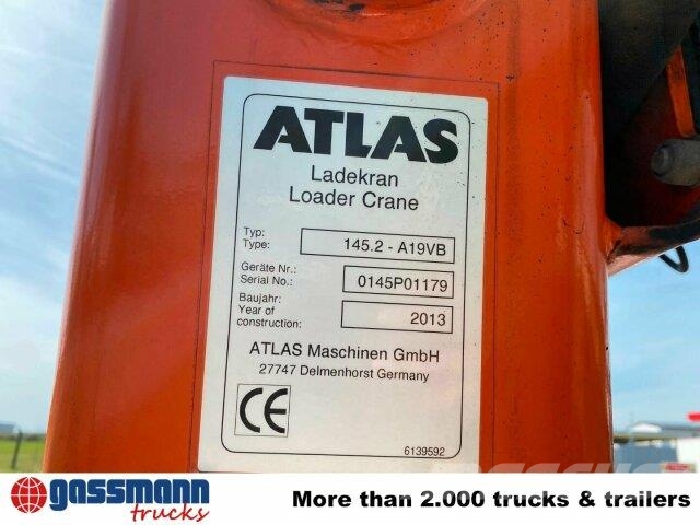 Mercedes-Benz Arocs 2545 L/6x2/4, Atlas Kran, 145.2-A19 VB,, 2013 ...