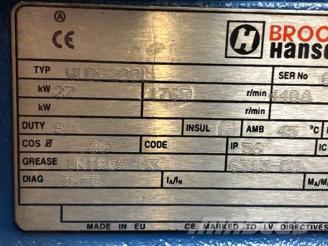 27 kW Brook Hansen Type WUDF200L E-Motor - 2 Stk., , Dänemark ...