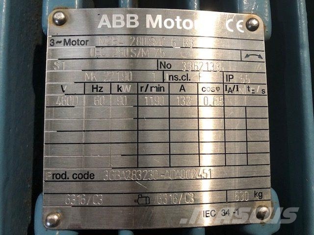 90 kW ABB Type M2BA 280SMC 6 B3 E-motor, , Denmark - Used engines - Mascus Ireland