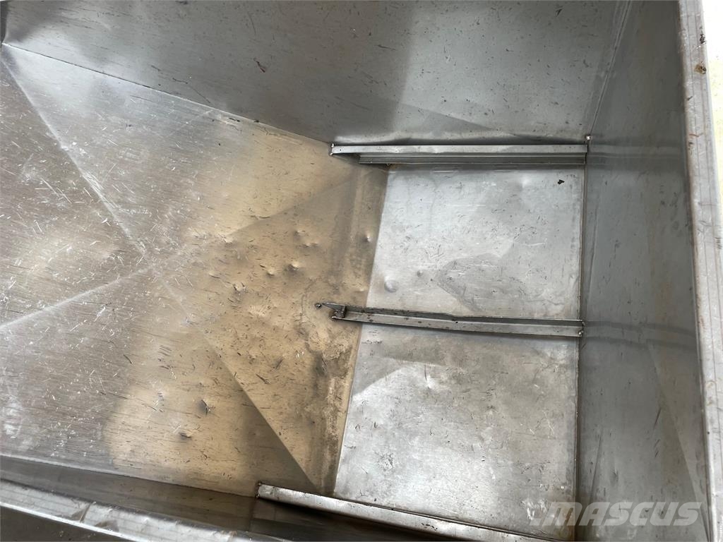 Tipcontainer, rustfri med gaffellommer, , Denmark - Used storage ...