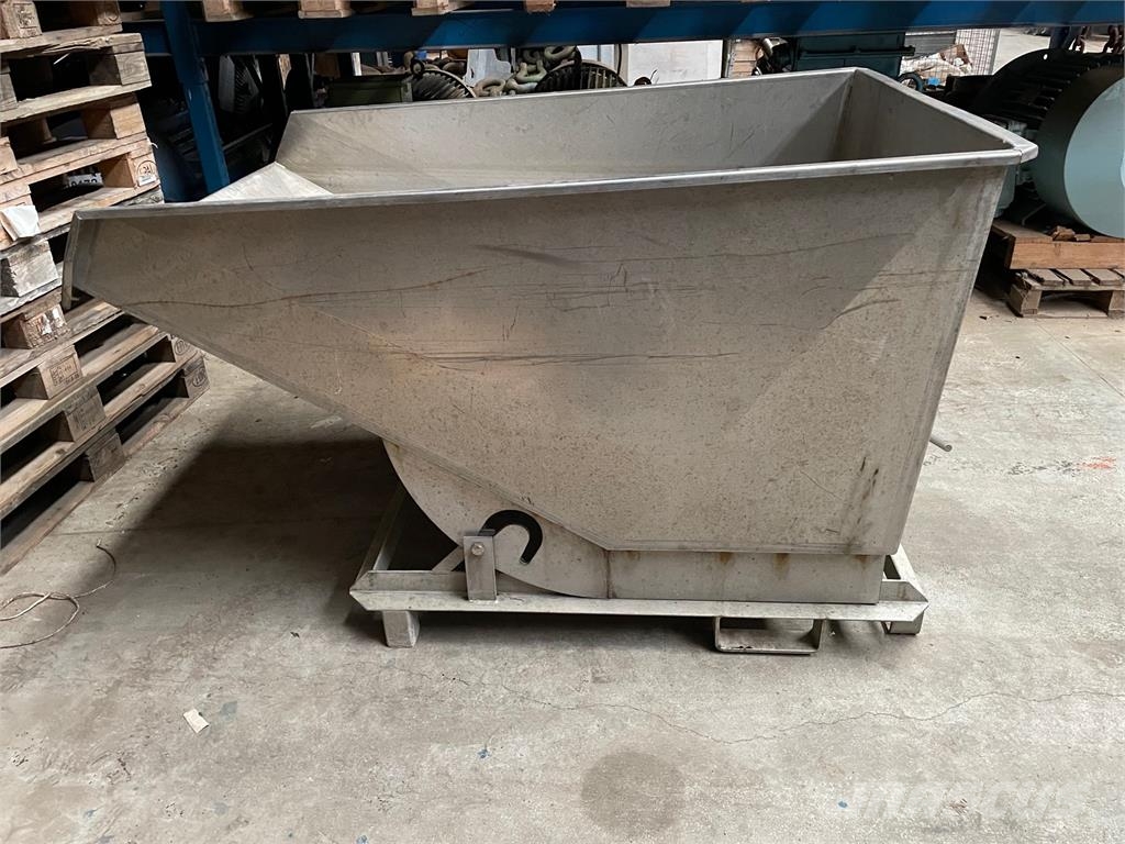 Tipcontainer, rustfri med gaffellommer, Danska - Rabljeni kontejnerji ...