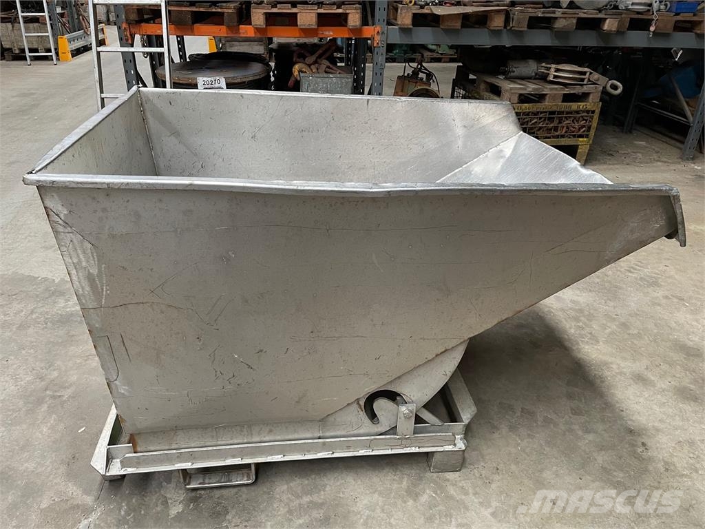 Tipcontainer, rustfri med gaffellommer - używane kontenery magazynowe ...