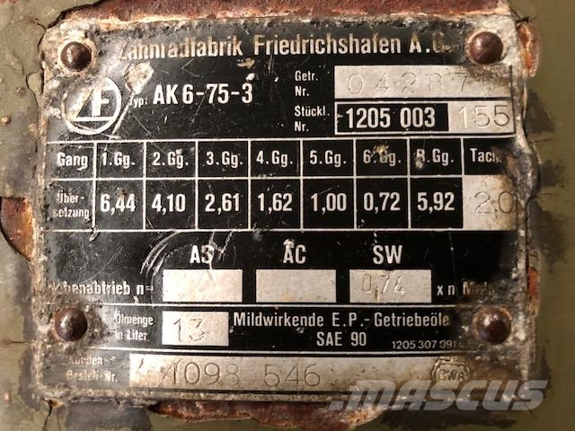 ZF AK6-75-3 Gear ex. militær kran, , Danemark - d'occasion transmission ...
