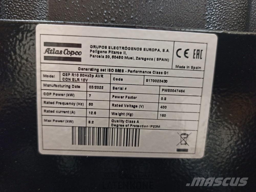 Atlas Copco QEP R10 Diesel Generaattori, 2022, Tuuri, Finland - Used ...