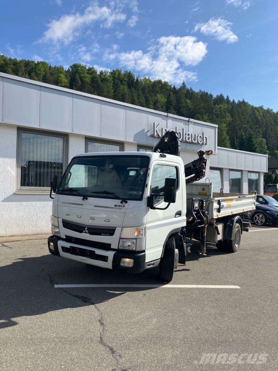 Mitsubishi FUSO Canter 7C18 3 way tipper + crane HIAB 066 BS , 2018, Budapest, Hungary - Used ...